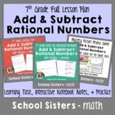 Add And Subtract Rational Numbers Notes For Interactive Notebooks