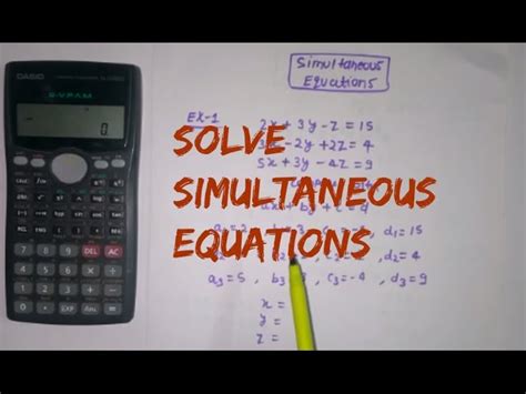How To Solve Linear Equations On Scientific Calculator Tessshebaylo