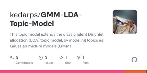 github kedarps gmm lda topic model this topic model extends the