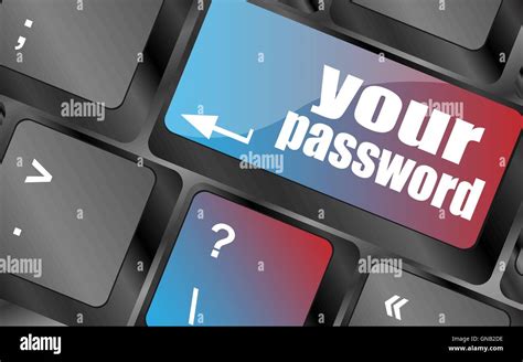 Your Password Button On Keyboard Security Concept Vector Keyboard