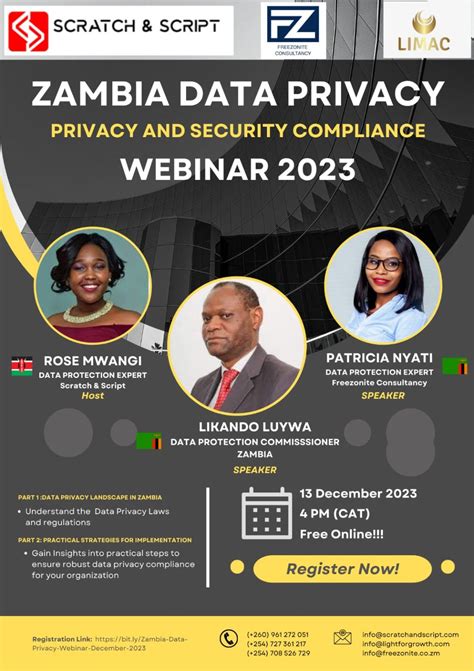 Scratch And Script Limited On Linkedin Dataprivacy Dataprotection Webinar Privacy Zambia