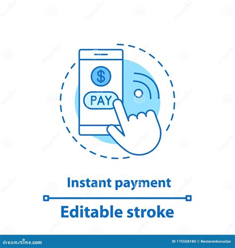 Instant Payment Concept Icon Stock Vector Illustration Of Connect