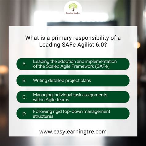 Safequiz Easylearningtre Safe Leadingsafe Safetraining Certification Scrum Agile