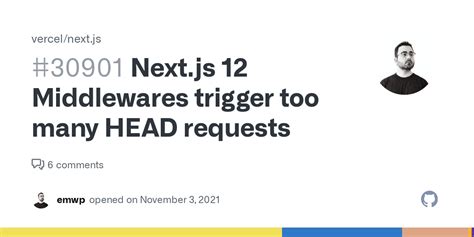 Nextjs 12 Middlewares Trigger Too Many Head Requests · Issue 30901 · Vercelnextjs · Github
