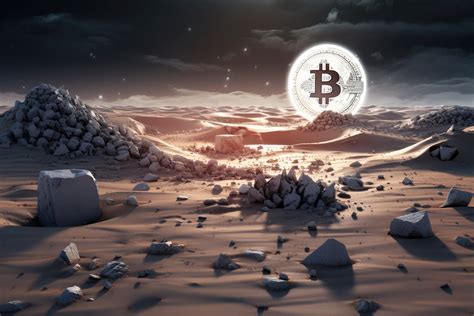 Cool Wallpapers Of White Glowing Bitcoin Sign On Planet Landscape Terrawalls