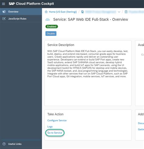 Configure The Sap Web Ide Development Environment For Sap Hana Service