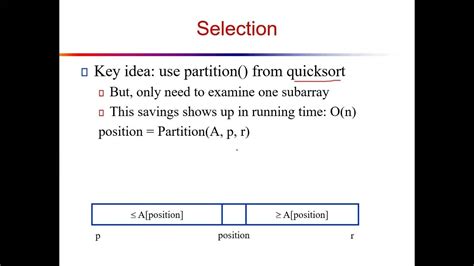 Algorithms Select Kth Smallest Element Youtube