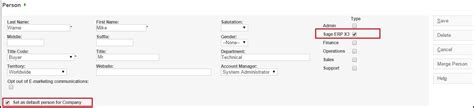 Create Sage X3 Erp Primary Contact From Sage Crm Sage Crm Tips Tricks And Components