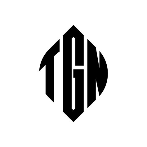 Tgn Circle Letter Logo Design With Circle And Ellipse Shape Tgn Ellipse Letters With