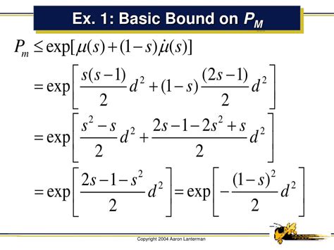 Ppt Chernoff Bounds Gaussian Examples Powerpoint Presentation Free Download Id3683471