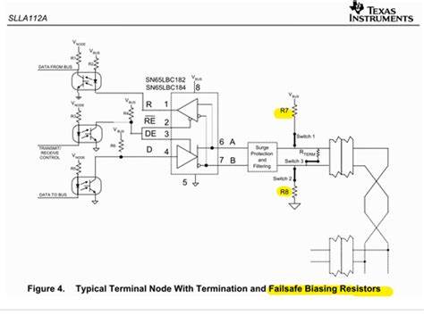 Sn65lbc184 Failsafe Resistors Interface Forum Interface Ti E2e Support Forums