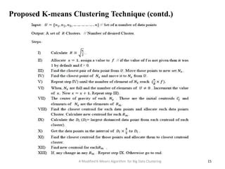 A Modified K Means Algorithm For Big Data Clustering PPT