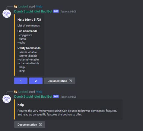 Bot Documentation Discordpybot