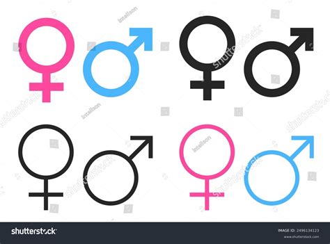 Female Symbol Female Symbol In Front Of Rainbow Flag High Res Vector