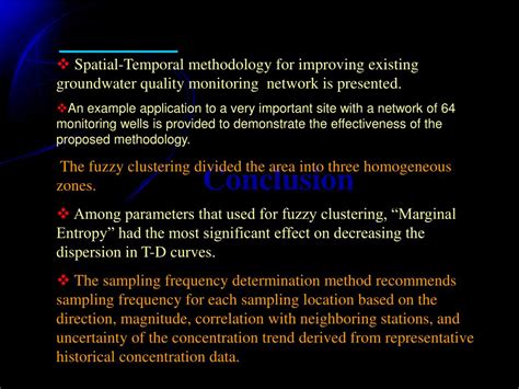 ppt optimal design of groundwater quality monitoring using entropy