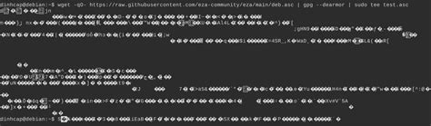 Bug Deb Installation Instructions Use Ascii Armored Gpg Key · Issue 259 · Eza Communityeza