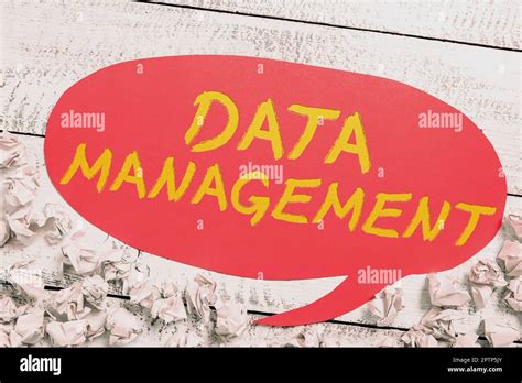 Hand Writing Sign Data Management Business Concept Disciplines Related To Managing Data As A