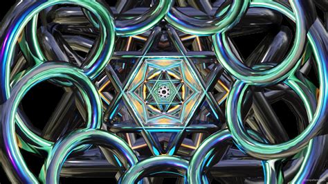 Geometric Fractal Core Of The Chromium Nexus Video Art Vj Loop Vj