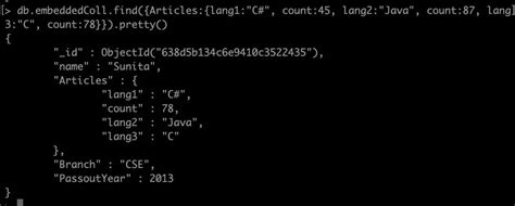 MongoDB Embedded Documents with Examples - Dot Net Tutorials