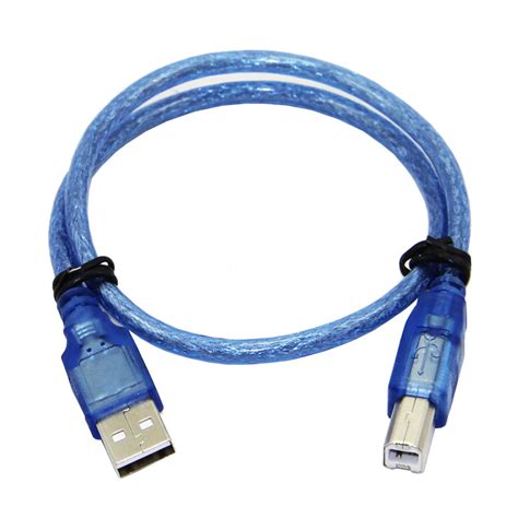 3pcs 30cm blue usb 2 0 type a male to type b male power data transmission cable for arduino