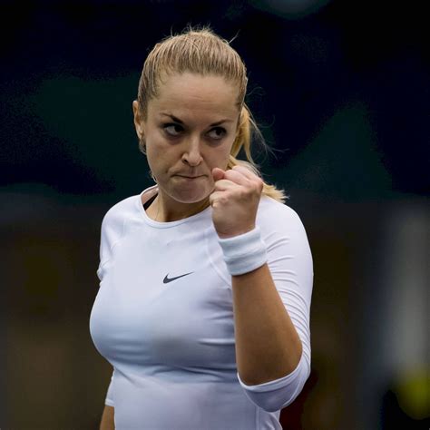 Download Determined Sabine Lisicki On The Tennis Court Wallpaper