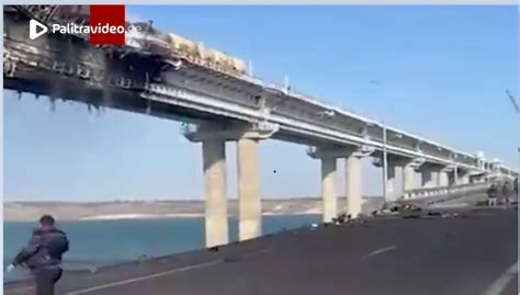 როგორ გამოიყურება ყირიმის ხიდი ხანძრის შემდეგ პალიტრა ვიდეო