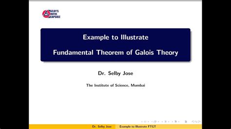 Galois Theory Lecture 12 Example Illustration Of Fundamental Theorem Of Galois Theory Youtube