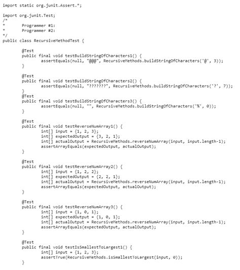 Solved Part Creating Unit Test Plans The First Part Of Chegg Com