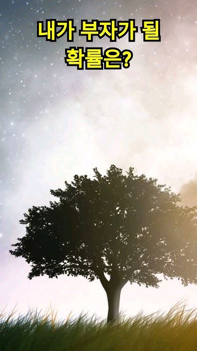 나는 부자가 될 확률은 얼마나 될까 Youtube