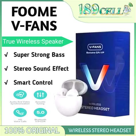Jual HEADSET BLUETOOTH FOOME TWS V FANS WIRELESS STEREO EARPHONE Jakarta Barat 189 CELL