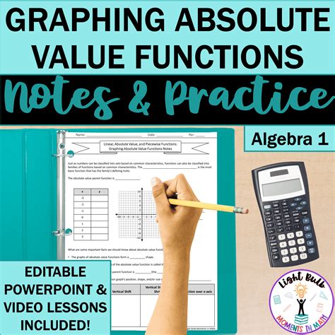 Functions And Transformations Guided Notes Worksheets And Video Lessons Bundle Editable