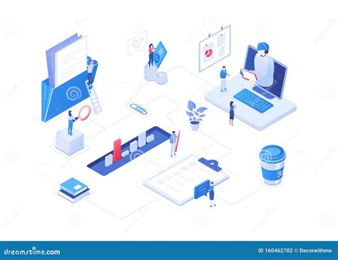 Workflow Management Modern Colorful Isometric Vector Illustration Stock Vector Illustration
