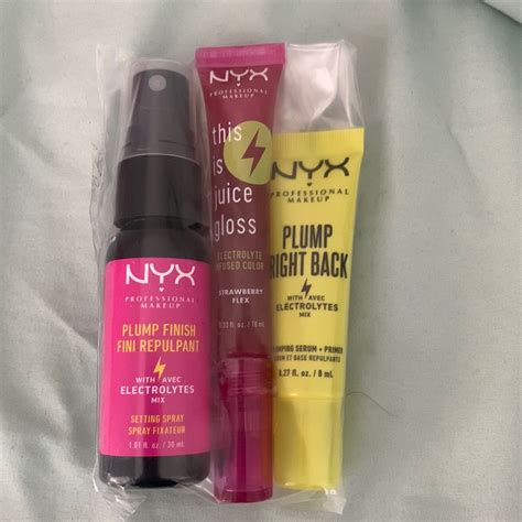 Nwt Nyx Bundle Plumping Primer Setting Spray And Juice Gloss