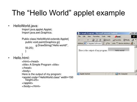 Ppt Client Side Programming Using Java Applet Powerpoint Presentation Id5161922