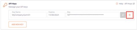 API Keys Exclaimer Knowledge Base