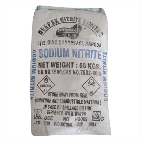 Sodium Nitrite Density 217 Gram Per Cubic Centimetergcm3 At Best