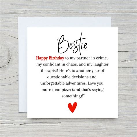 Bestie Birthday Card Birthday Card For Bestie Happy Birthday Bestie