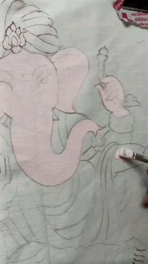 Ganpati Bappa Painting Fabric Painting Paint Designs Painting