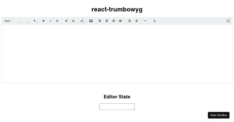 React Trumbowyg Examples Codesandbox