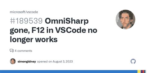 OmniSharp Gone F In VSCode No Longer Works Issue Microsoft Vscode GitHub