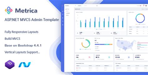 metrica asp mvc5 admin and dashboard template code market