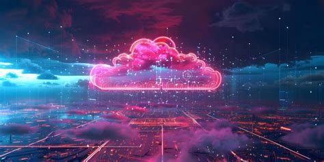 The Future Of Cloud Computing Digital Storage Transfer And Big Data Processing Concept Cloud