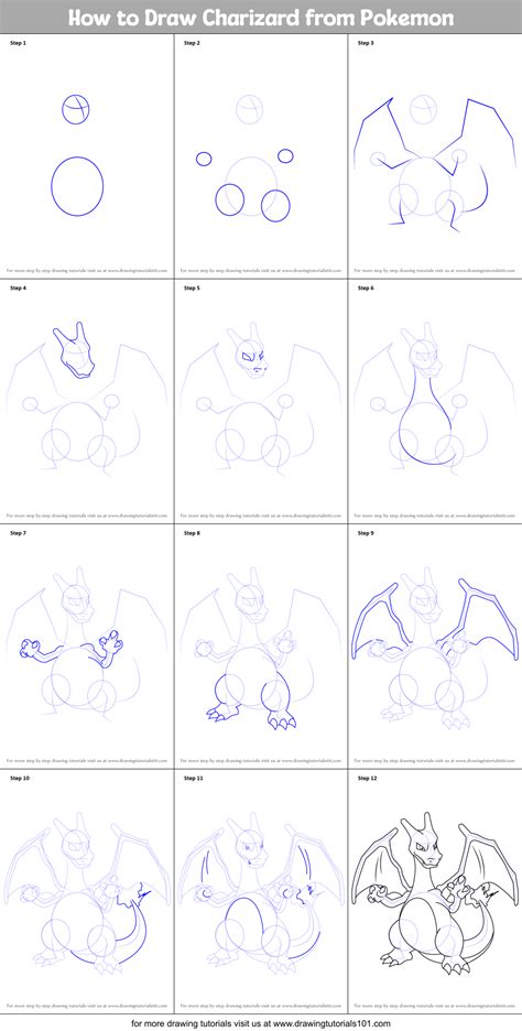 Charizard Drawing Step Step