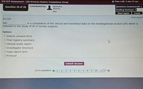 ICH GCP Assessment Life Sciences Generic StudyX