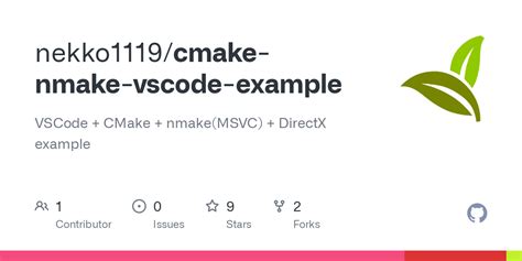 GitHub Nekko Cmake Nmake Vscode Example VSCode CMake Nmake MSVC DirectX Example