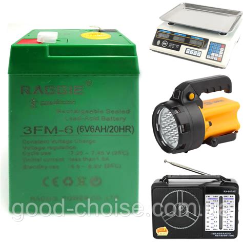Аккумулятор 6V, 6Ah, для торговых весов, радиоприемников и фонарей ...