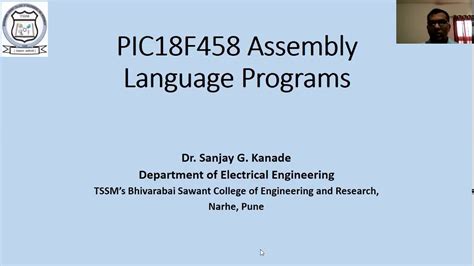 Lecture 8 Pic18f458 Assembly Language Programs Youtube