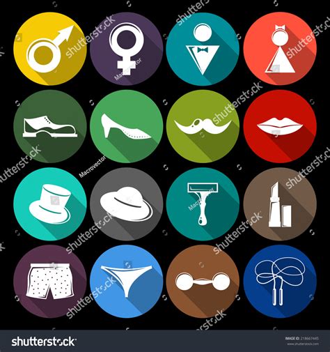 Human Sex Gender Symbols Restroom Flat Stock Vector Royalty Free 218667445 Shutterstock
