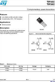 TIP C Datasheet STMicroelectronics Broad Range Of Power Bipolar