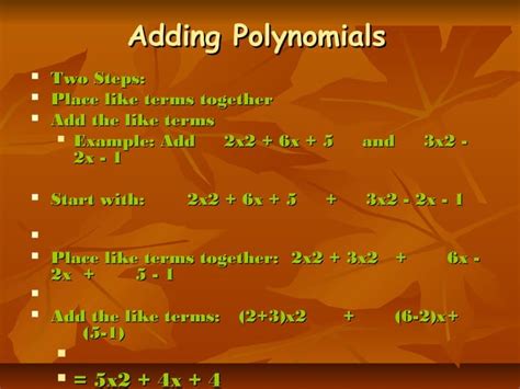 Polynomial Ppt Polynomial Ppt
